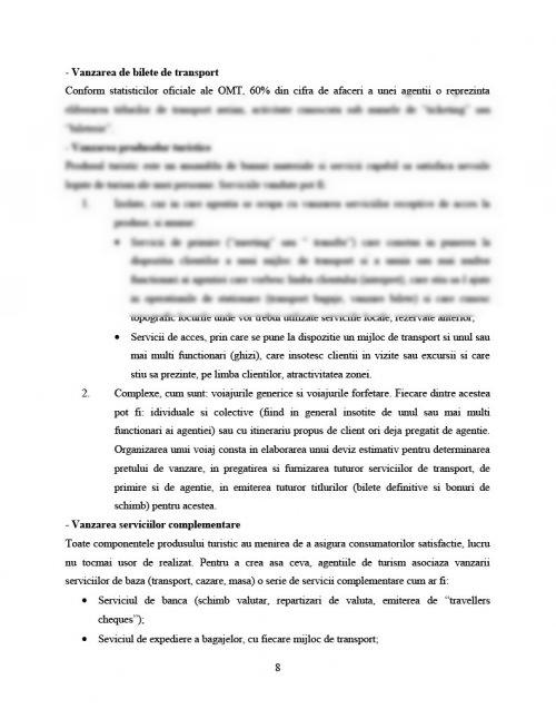 Atestat Structura tehnica a unei agentii de turism | Atestat Turism
